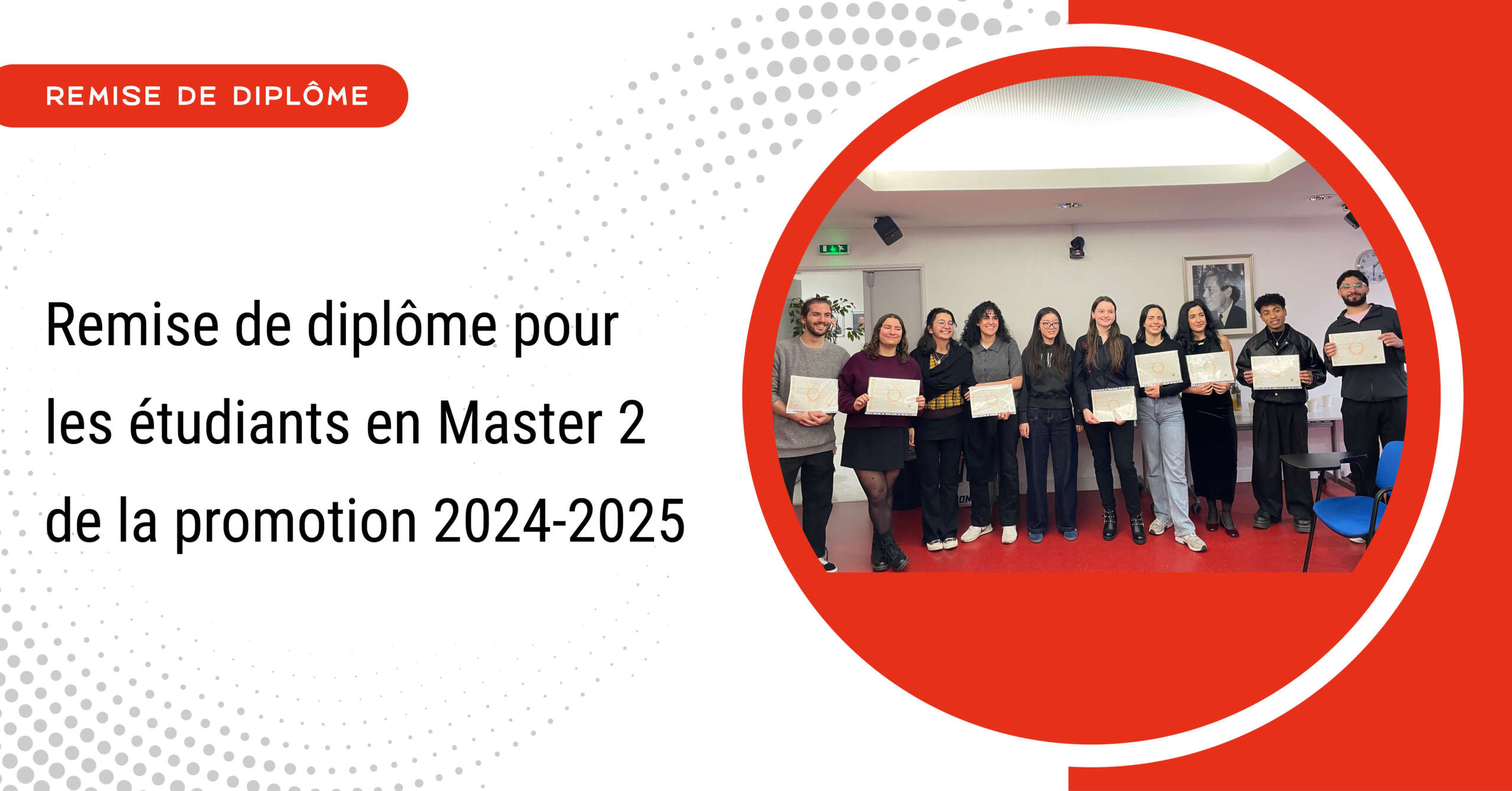 Graduation ceremony for Master 2 students - Class of 2024-2025 ...